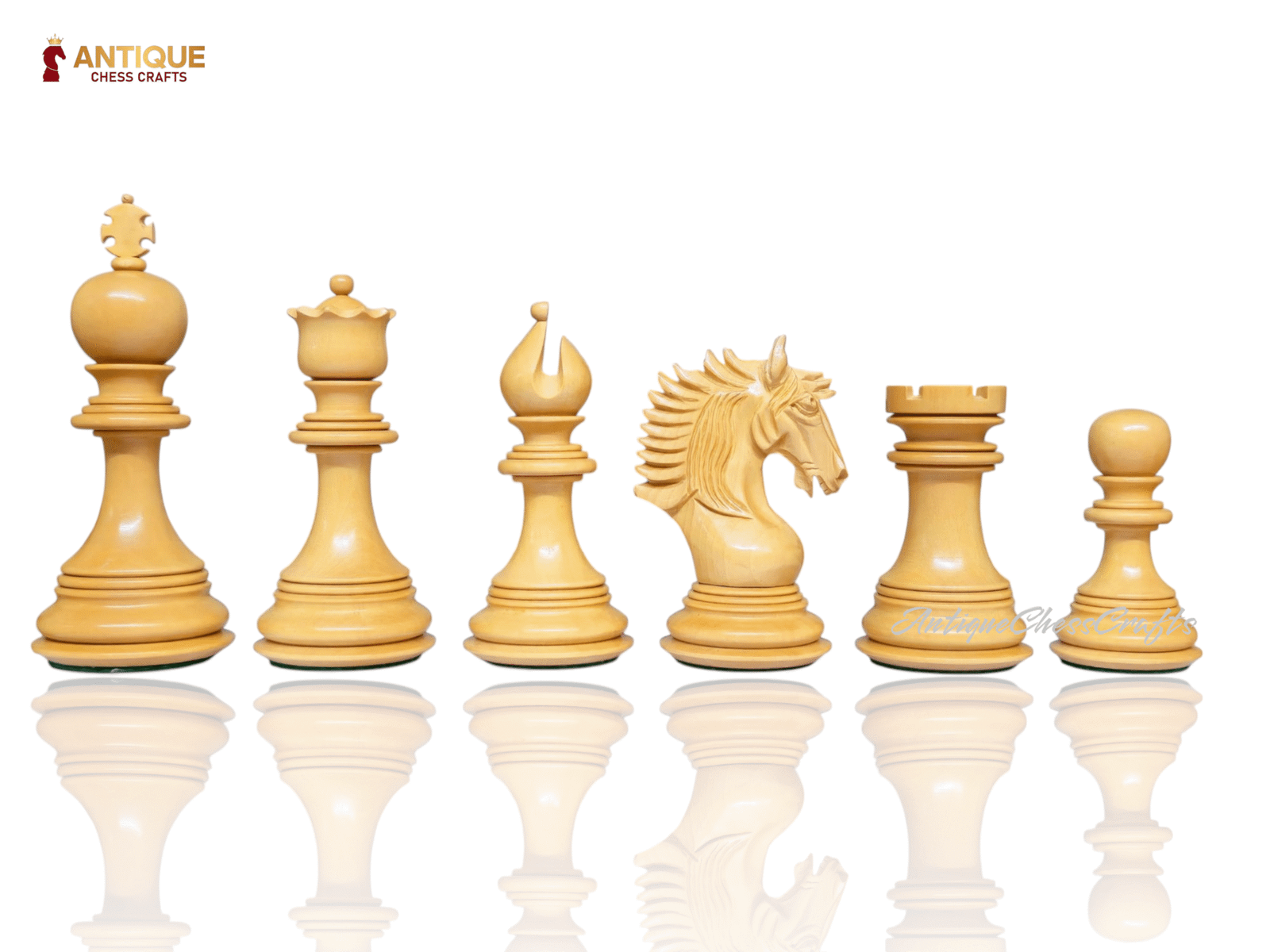 4.6″ Arthur Luxury Chess Pieces Only Set- Triple Weighted Bud Rosewood ...